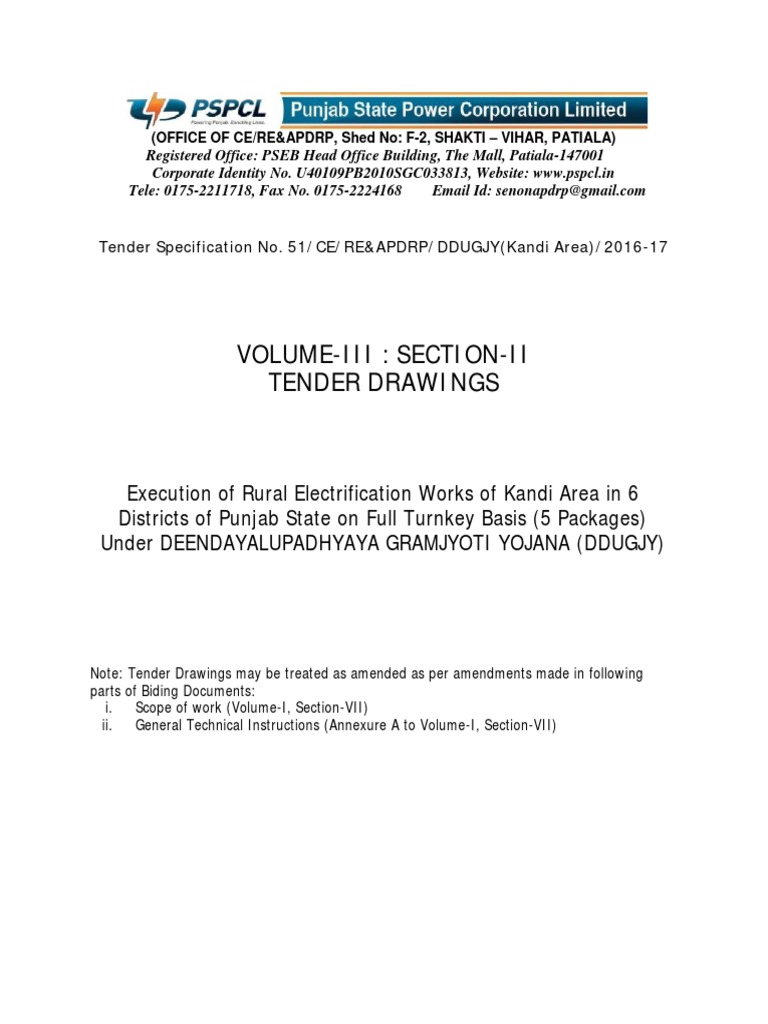 2.a Vol-III - Section-II - Tender Drawings Part-I PDF | PDF ...