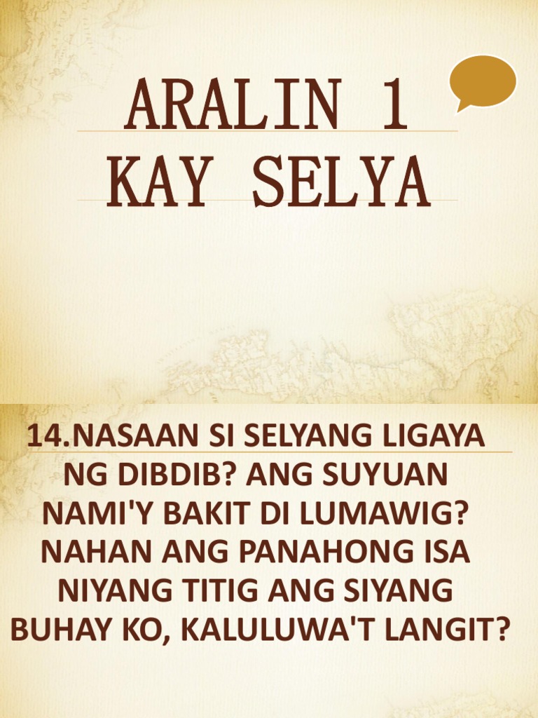 Filipino Aralin 1 | PDF