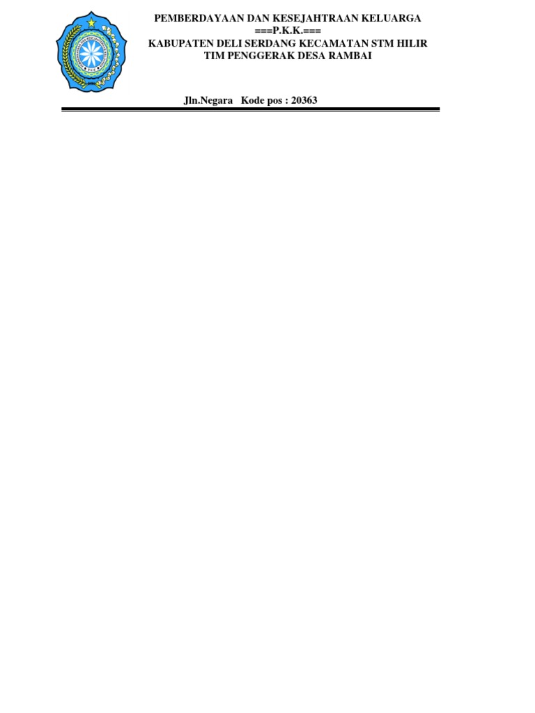 Contoh Kop Surat PKK | PDF