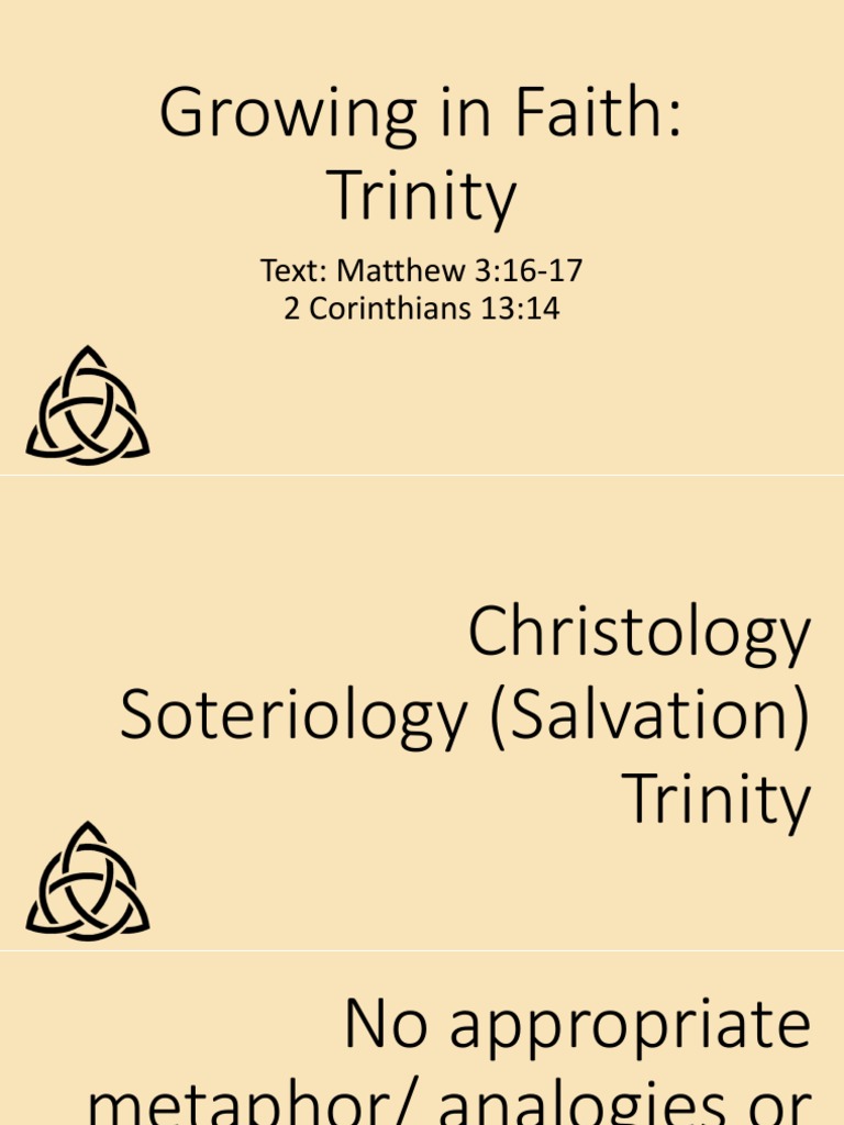Growing in Faith Trinity | PDF | Trinity | God The Father
