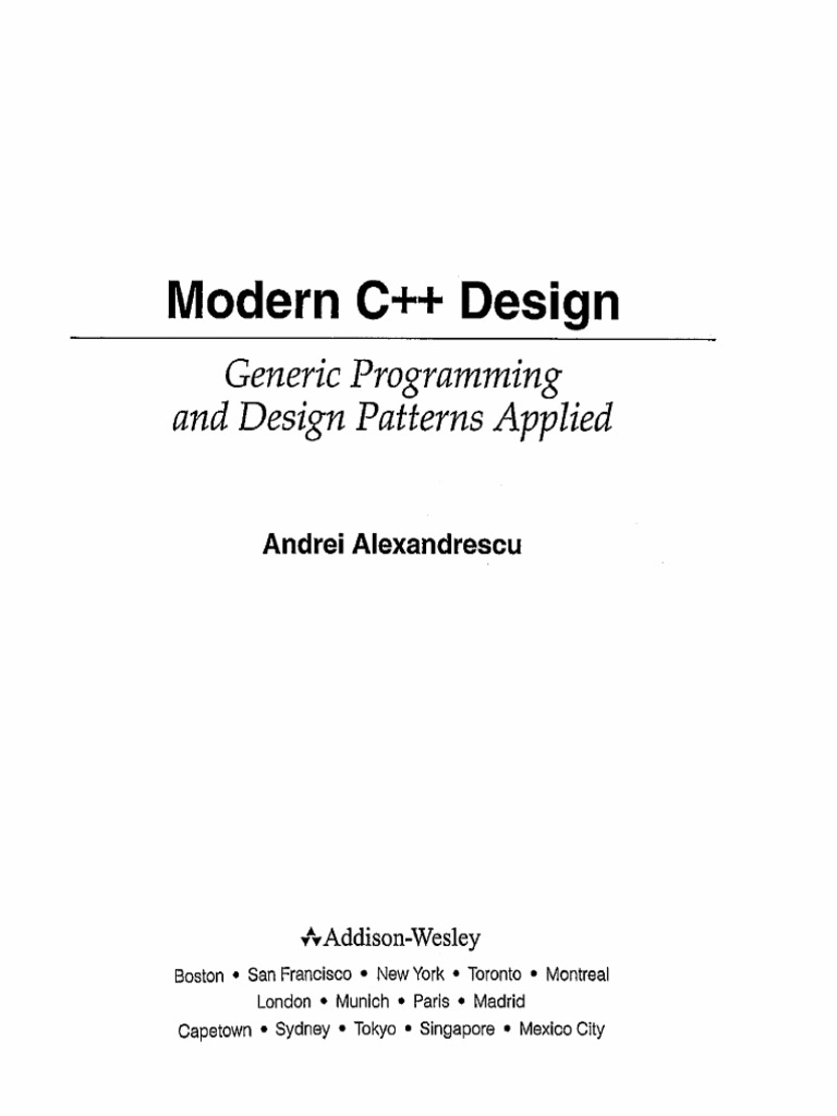 Modern C++ Design | PDF | C++ | Pointer (Computer Programming)