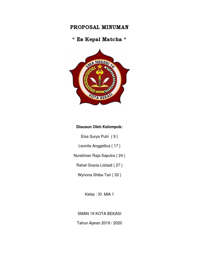 Proposal Usaha Es Kepal Matcha | PDF