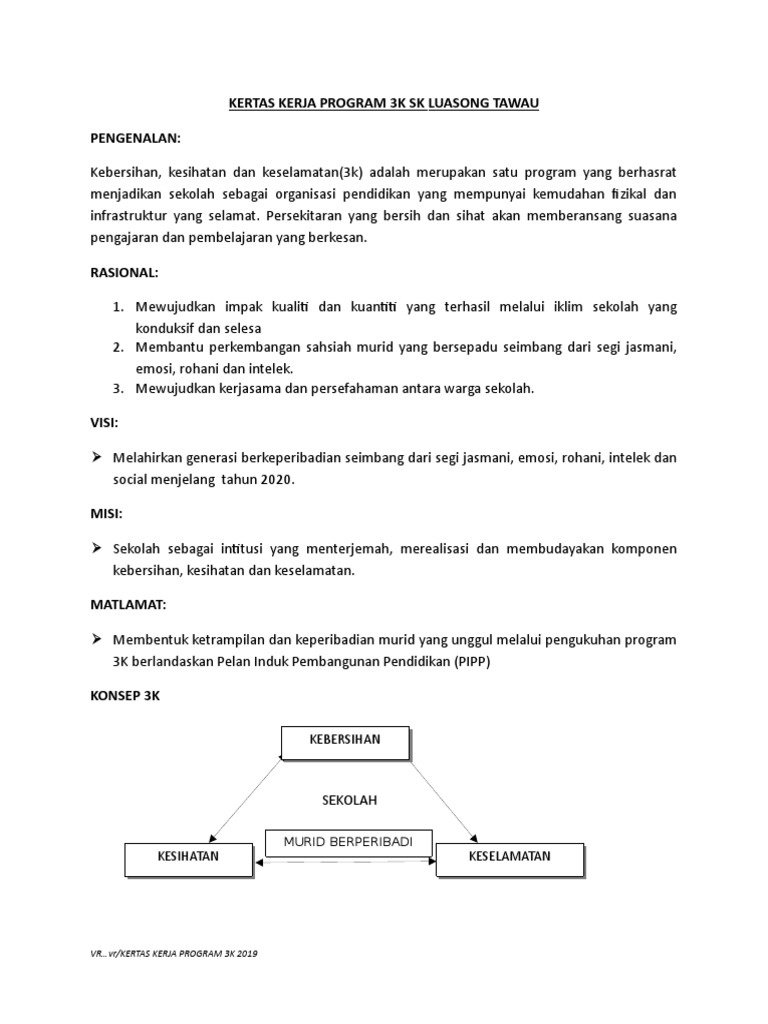 Kertas Kerja 3k Sekolah Kebangsaan | PDF | Sains & Matematika ...