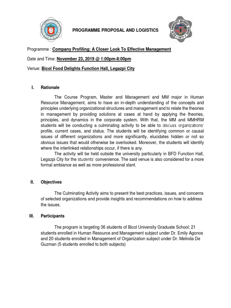 HRM Programme Proposal - Edited | PDF