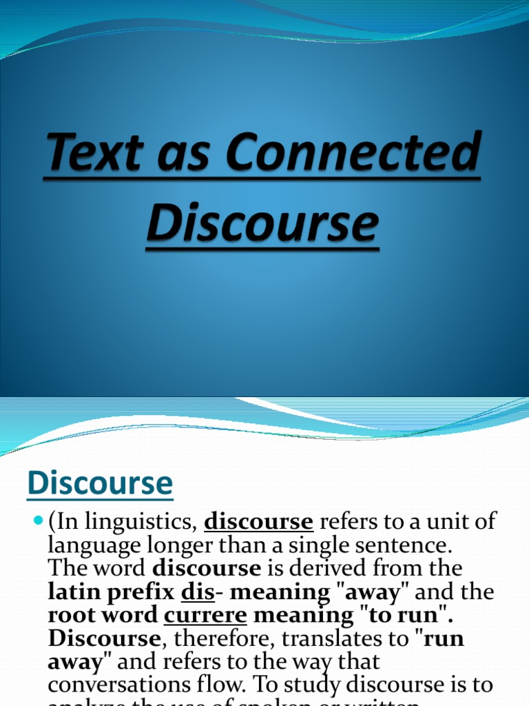 An Analysis of Discourse: Types, Examples, and Functions | PDF | Discourse | Idea