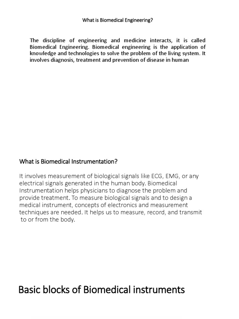 What Is Biomedical Engineering? | PDF | Biomedical Engineering ...