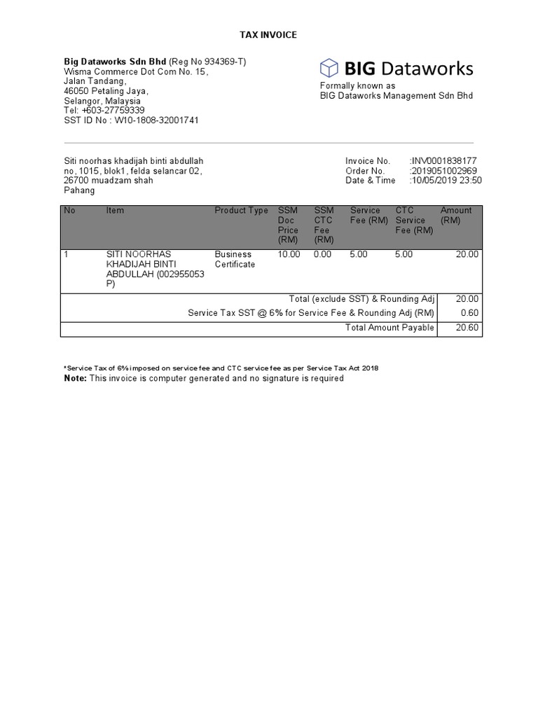 TaxInvoice PDF | PDF