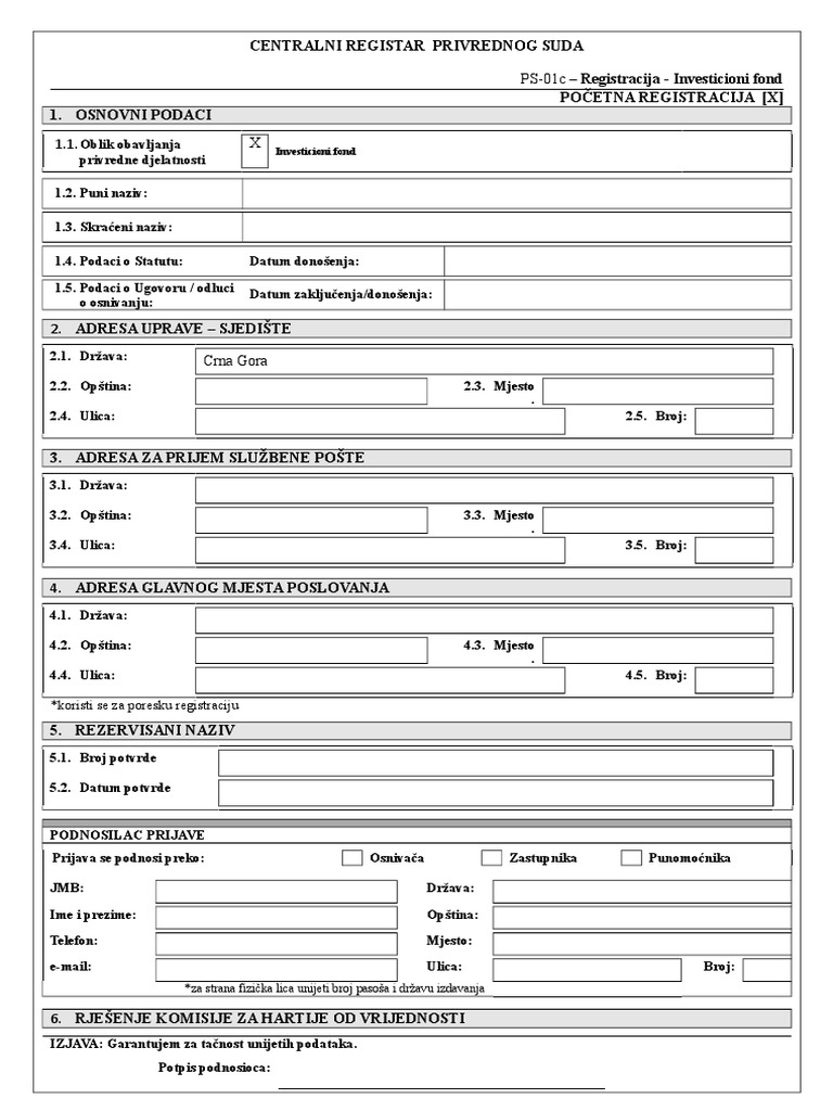 Forma Zapisnika | PDF