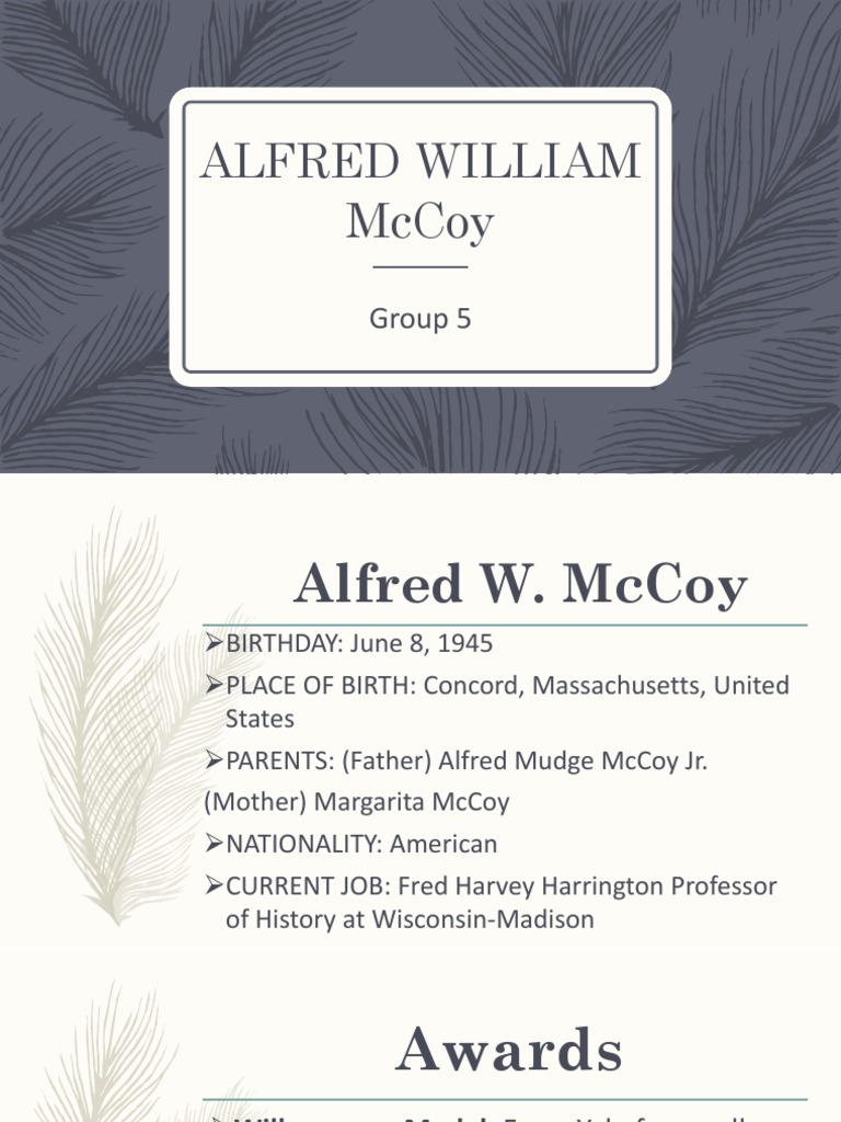 ALFRED William McCoY | PDF