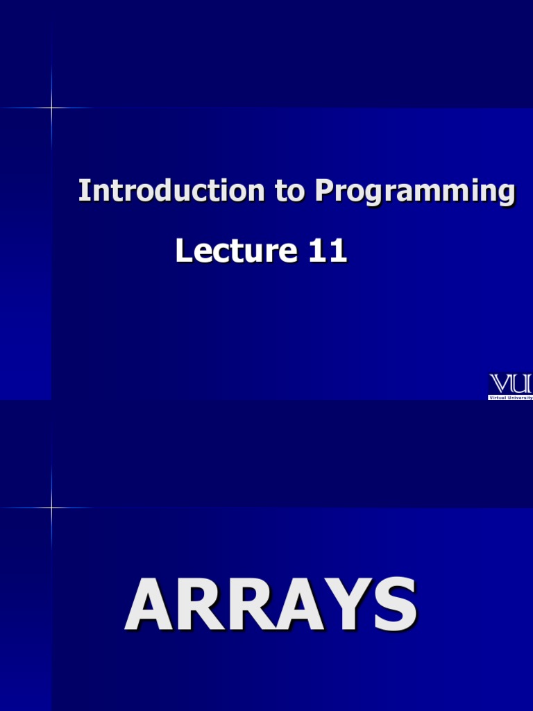 CS201 11 | PDF | Array Data Structure | Computer Data