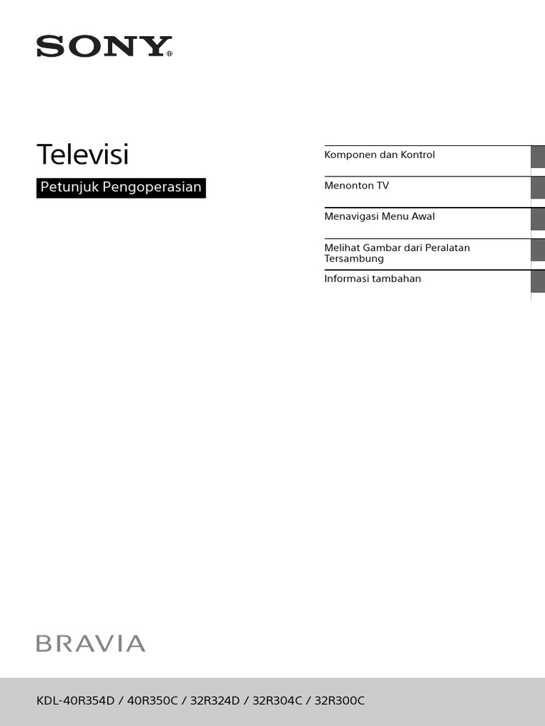 Manual Book Sony TV | PDF