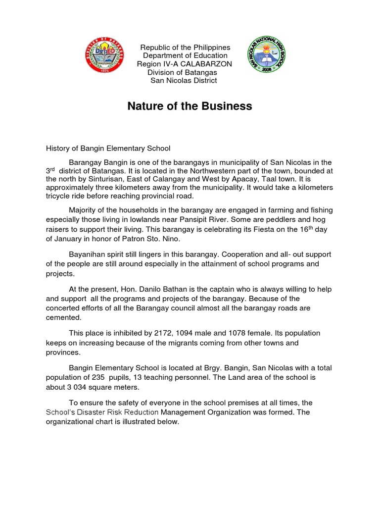 3 Nature of The Business (PRINT) | PDF | Teachers | Kindergarten