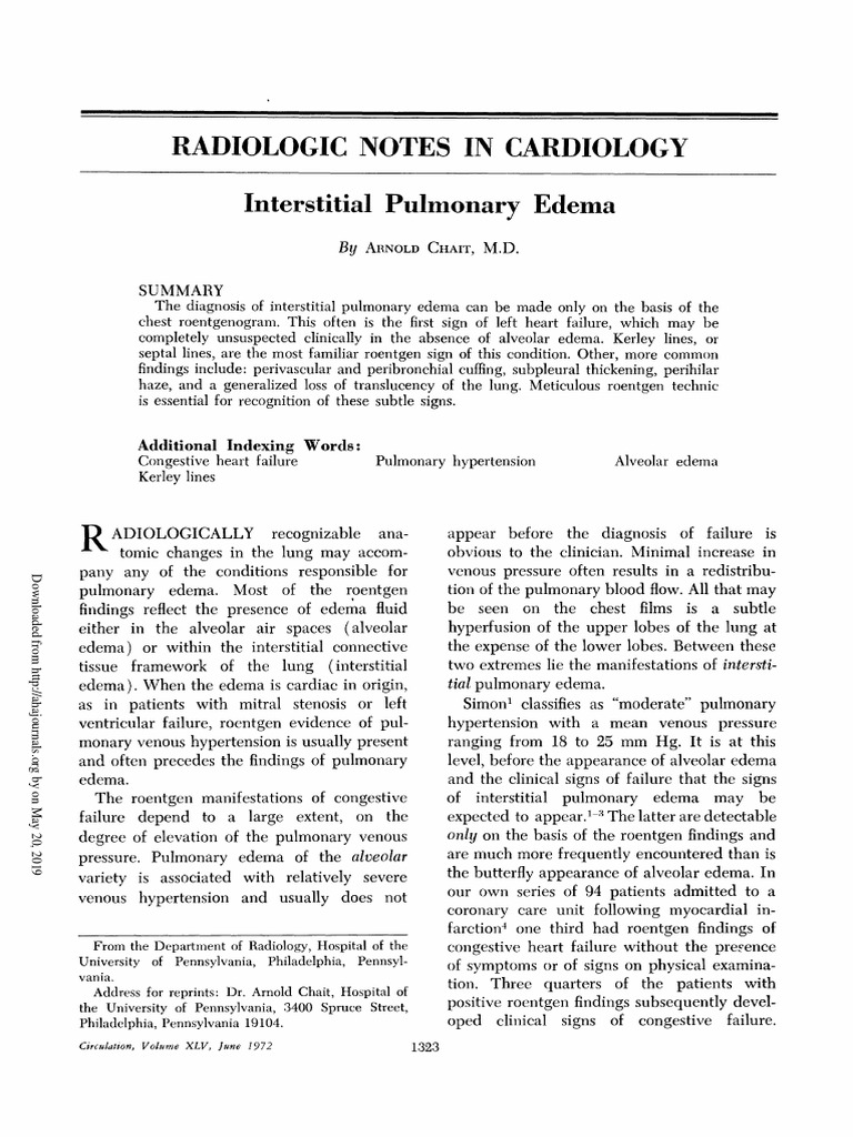 Edem Pulmo Interstitial | PDF | Lung | Heart Failure