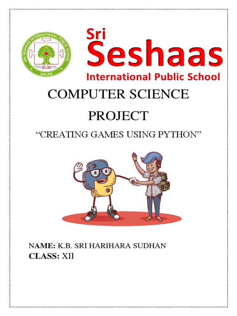 Computer Science Project: "Creating Games Using Python" | PDF