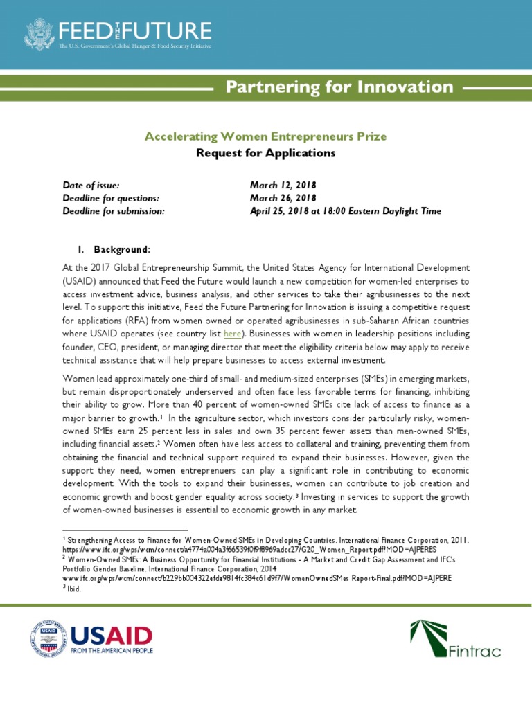 PI-RFA-07 Request For Applications | PDF | International Finance ...