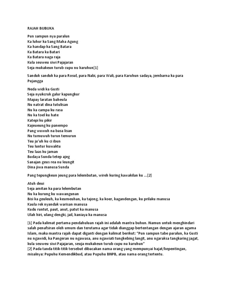 Rajah Bubuka | PDF