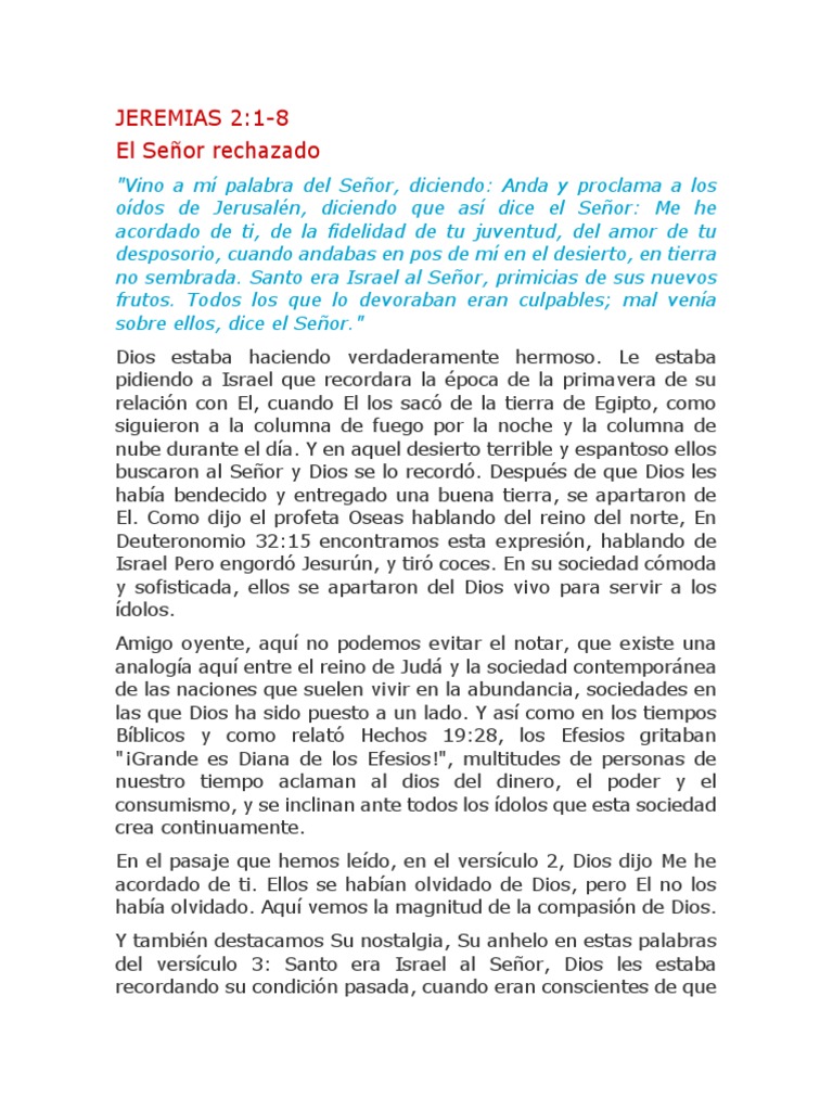 Jeremias 2 | PDF | Jacob | Dios