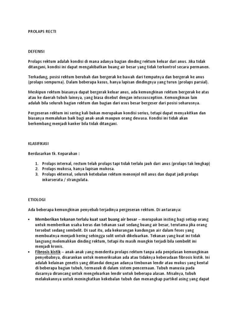 Prolaps Recti | PDF