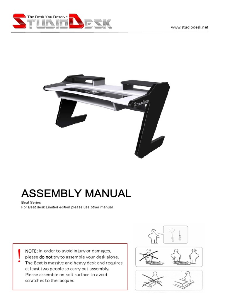 Assembly Instructions for the Beat Series Desk from StudioDesk - A 13 ...