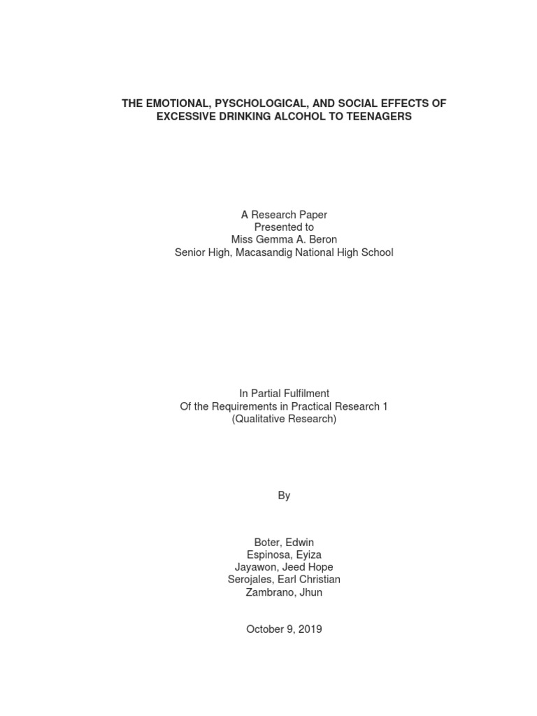 Table Of Contents (example) | Pdf | Qualitative Research | Research Methods
