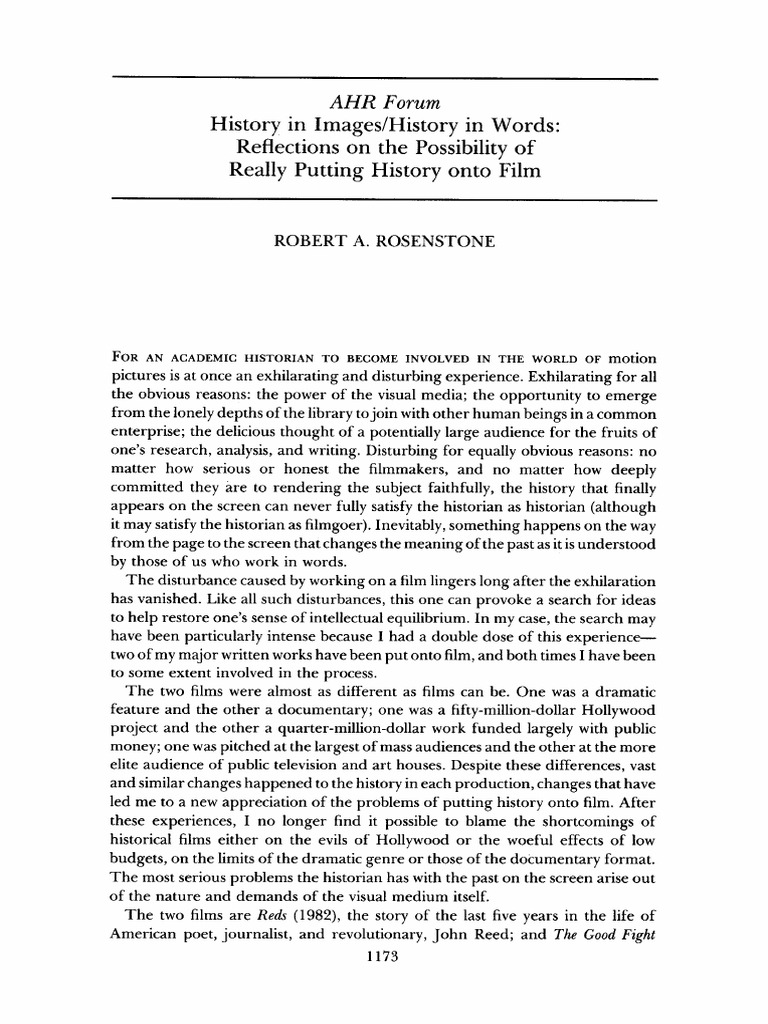 History in Images/History in Words: Reflections On The Possibility of ...