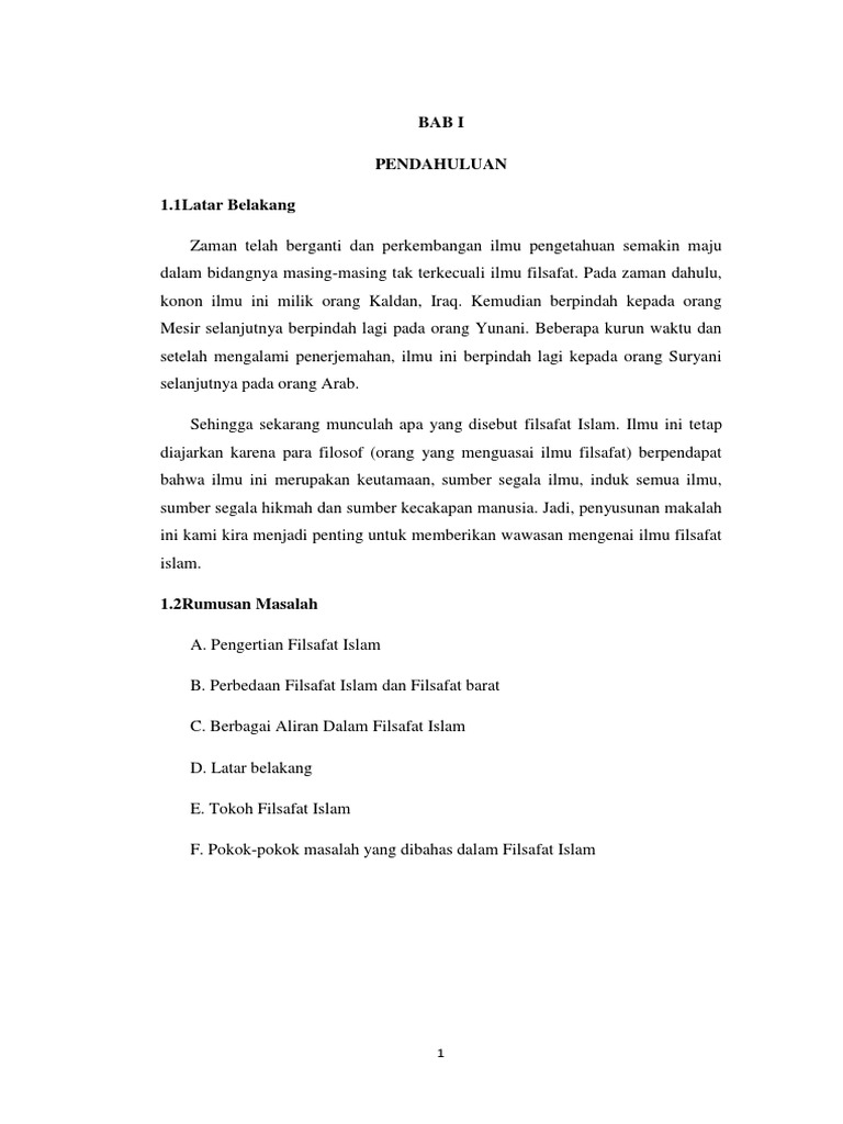 Perbandingan Pemikiran Filsafat Islam Dan Barat | PDF