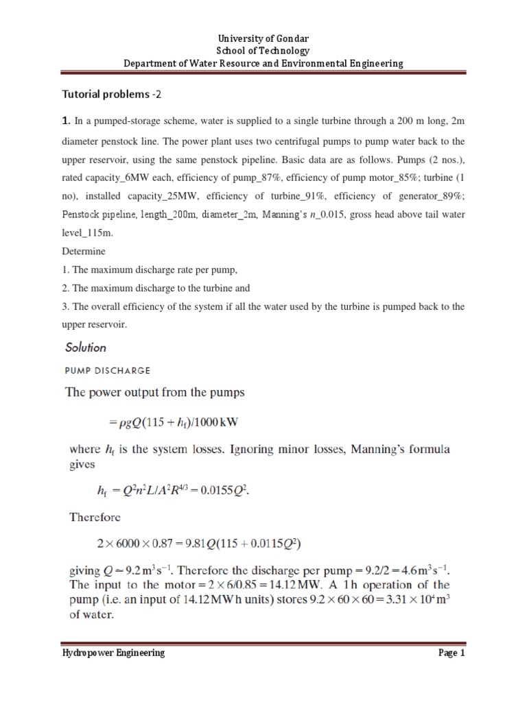 Tutorial Problems 2 PDF | PDF