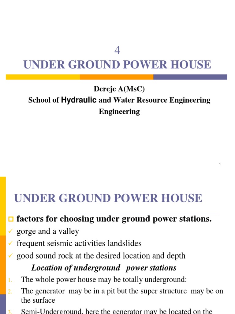 Underground Power House Overview | PDF | Tunnel | Stress (Mechanics)