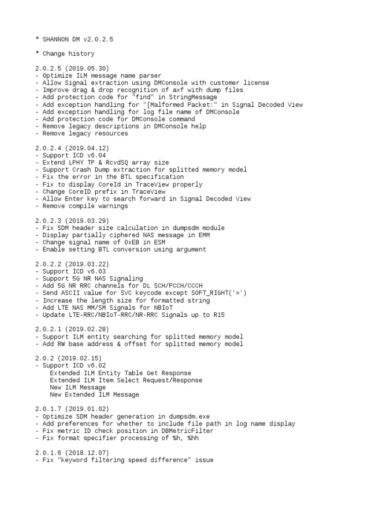 Changehistory | PDF | Subroutine | Command Line Interface
