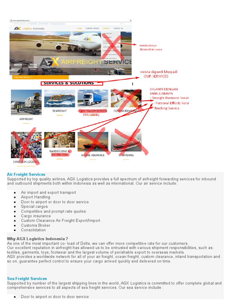 AGX Logistics Air & Sea Freight Services | PDF | Cargo | Logistics
