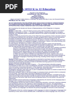 Ra 10533 | PDF | Curriculum | Learning