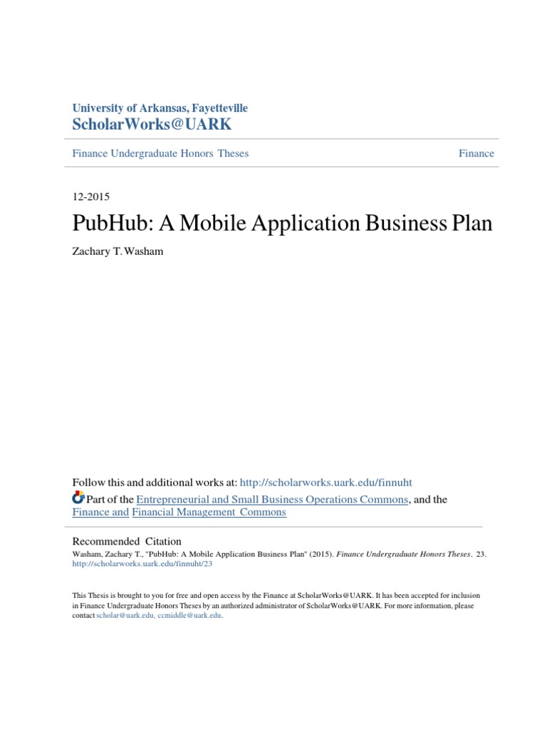 PubHub Business Plan: A Mobile Application Providing a Virtual Queue ...