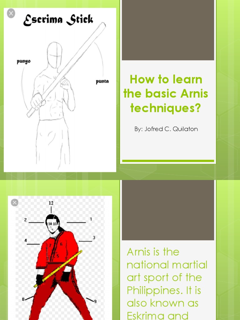 Basic Arnis Techniques Explained | PDF | Sports & Recreation