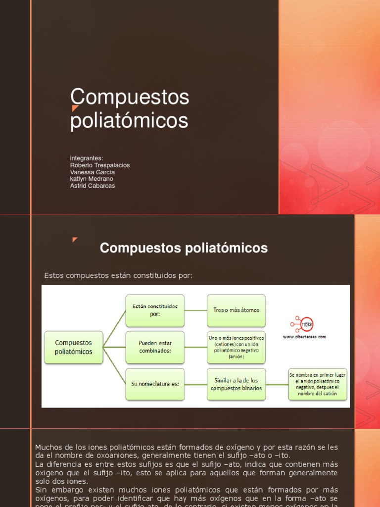 Compuestos Poliatómicos y Ejemplos | PDF