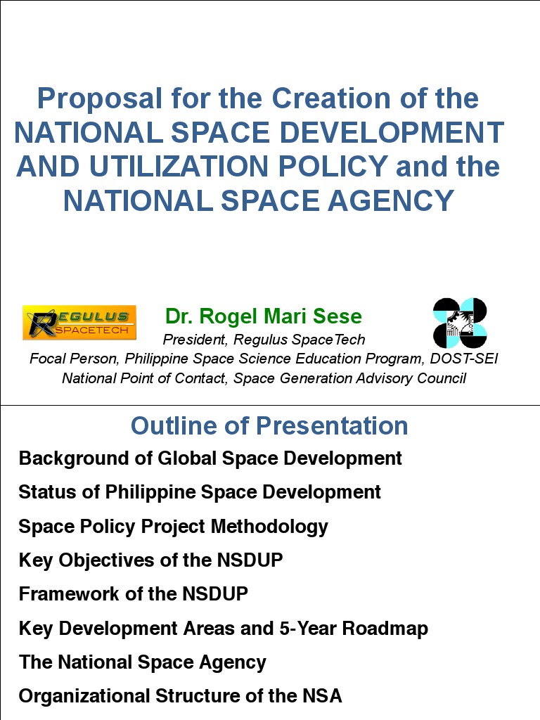 Proposal For The Creation of The National Space Development and ...