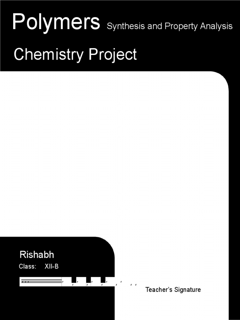 Polymers Chemistry Project | PDF | Epoxy | Polystyrene