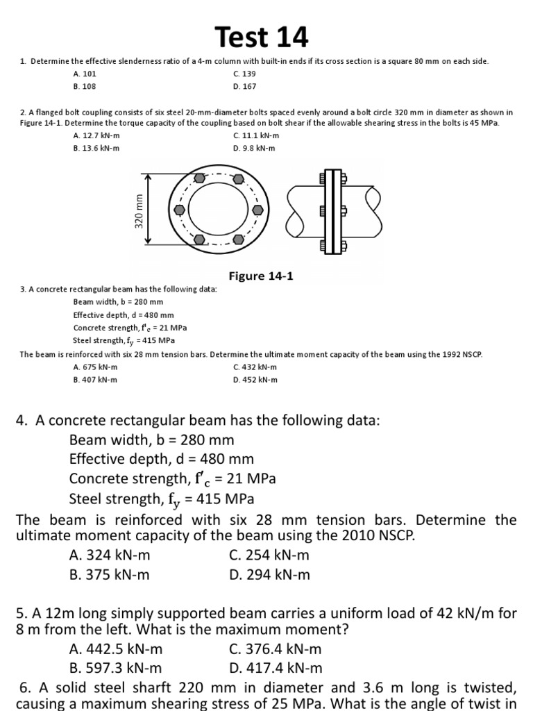Concrete Beam Design Problems | PDF | Beam (Structure) | Stress (Mechanics)