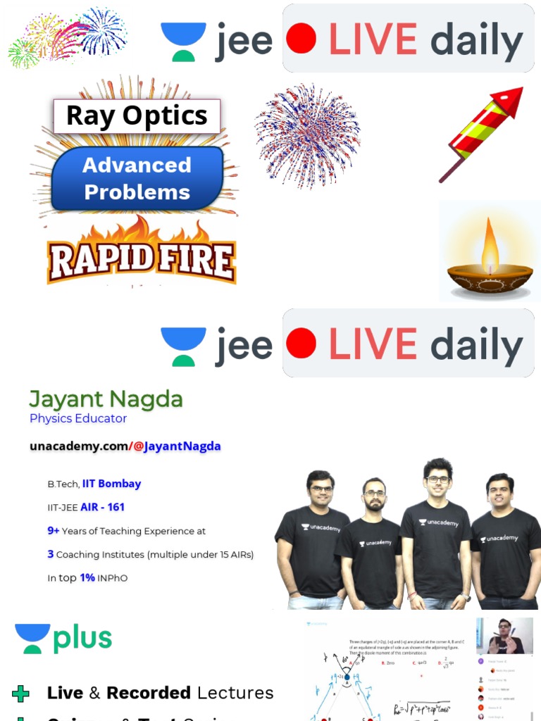 Daily Ray Optics Problems and their Solutions | PDF | Refraction ...