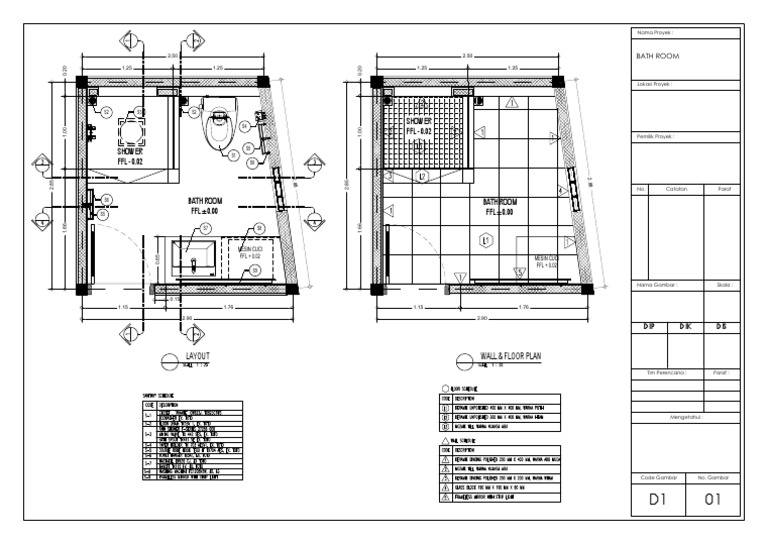 Shower FFL - 0.02: Layout Wall & Floor Plan | PDF