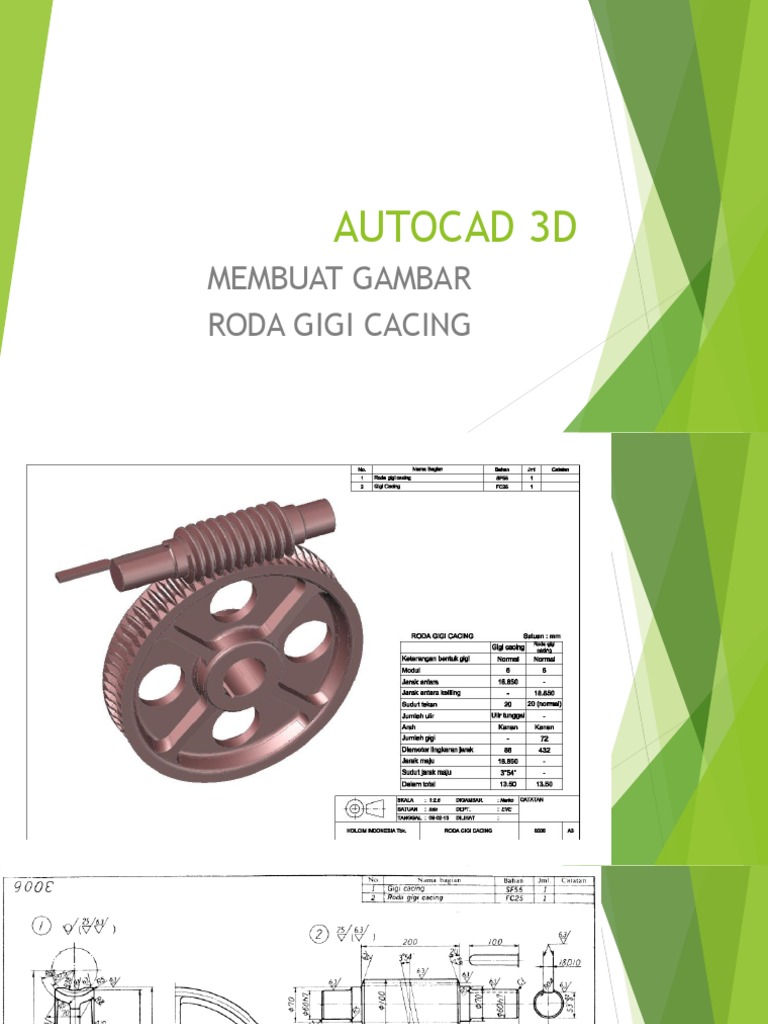 AutoCad Roda Gigi Cacing | PDF