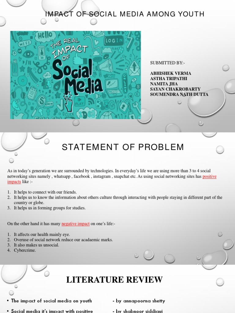 Impact of Social Media Among Youth: Submitted By | PDF | Social Media ...