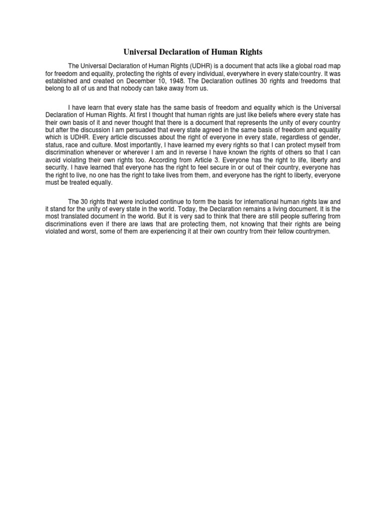 Universal Declaration of Human Rights | PDF