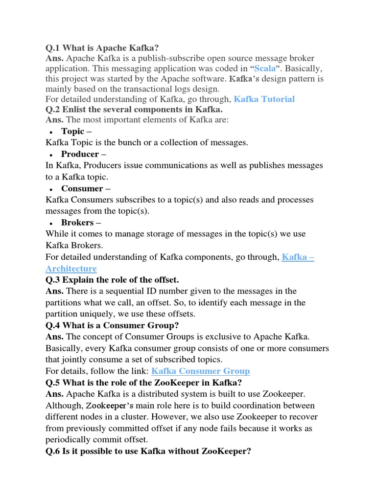 Kafka Interview Questions | PDF | Areas Of Computer Science | Software