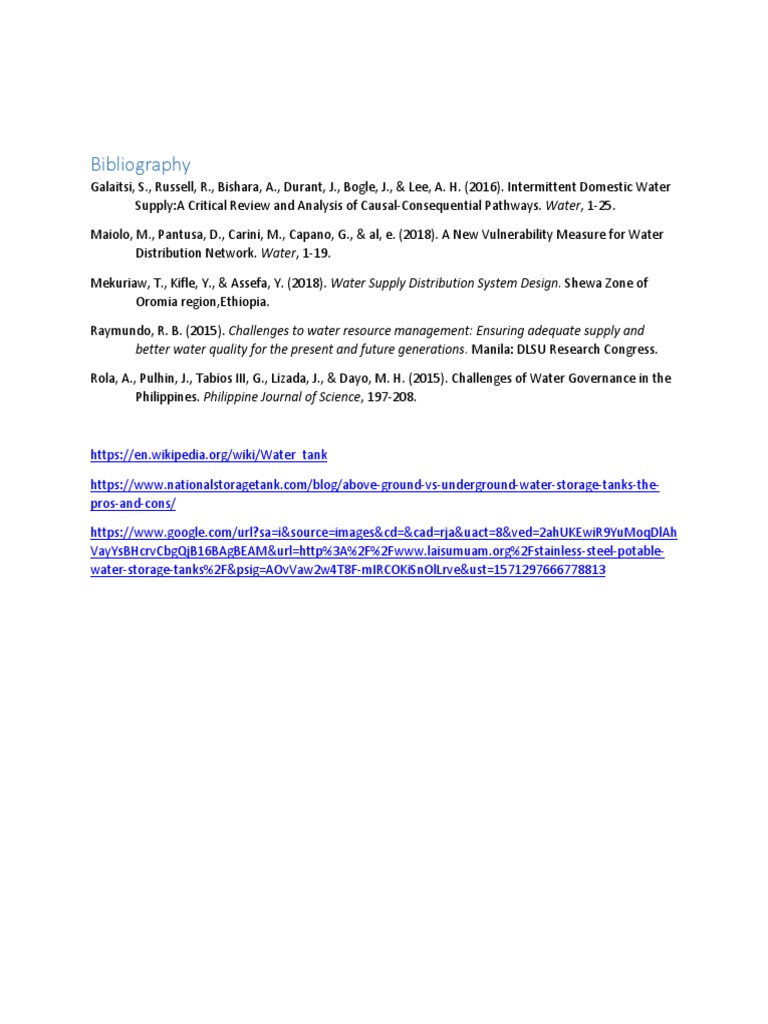 Bibliography: Better Water Quality For The Present and Future ...