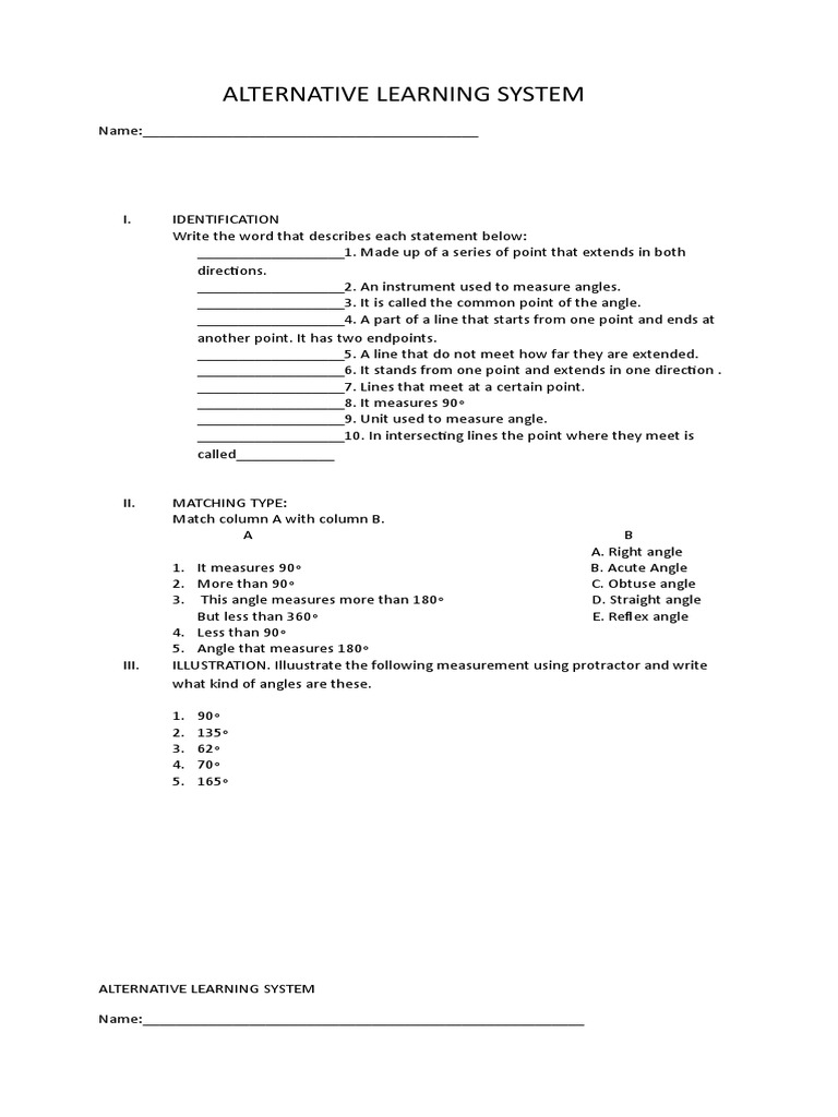 ALS Exercise in Math | PDF