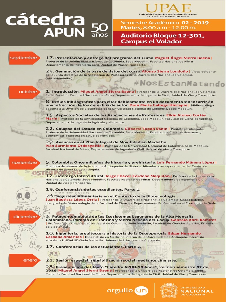 Cátedra APUN 50 Años | PDF | Colombia | Educación avanzada