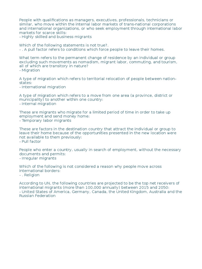 Contemporary World Quiz 4 10 - 10 PDF | PDF