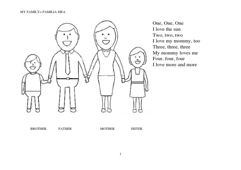 Family Love: A Coloring Poem | PDF