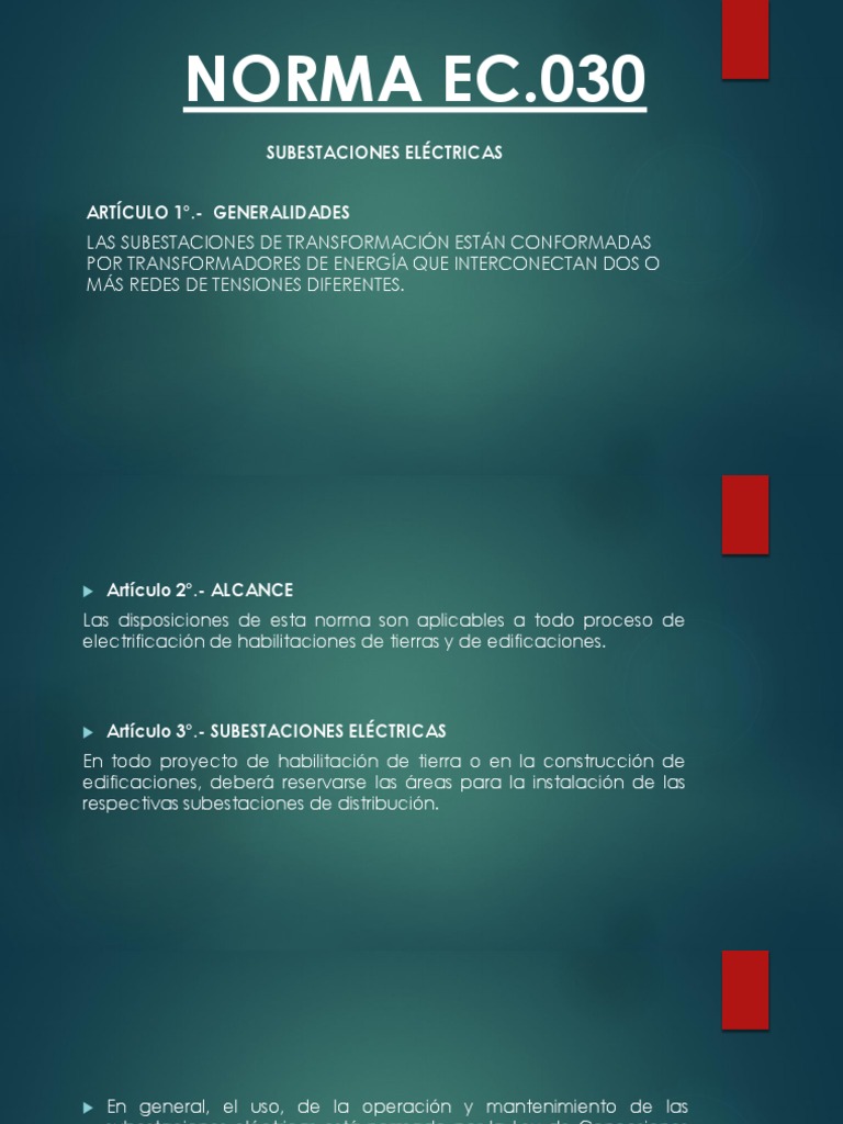 Normativa para Subestaciones Eléctricas | PDF
