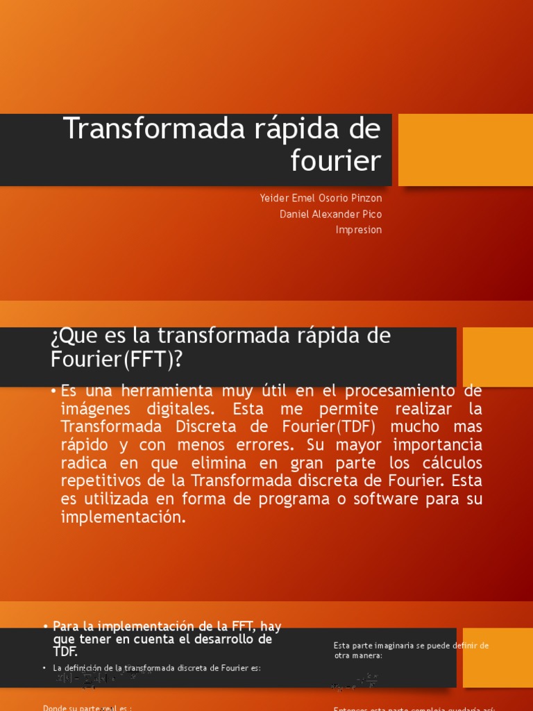 Fast Fourier Transform | PDF | Densidad espectral | Transformada ...